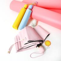 China Japanese Small Fresh Three Fold Vinyl Advertising Umbrella with Customized Color for sale