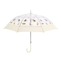 China Transparent Umbrella with Long Handle and Straight Pole Can Print Advertising Logo for sale