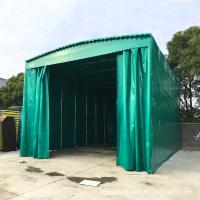 China Waterproof Outdoor Push And Pull Folding Garage Carport Warehouse Trade Show Tent for sale