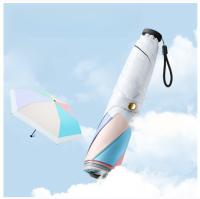 China Golden Coated Metal Shaft Pencil Umbrella Carbon Fiber Ultra Light Feather Umbrella for sale