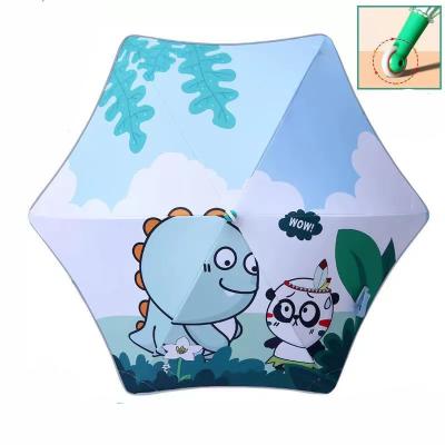 China Cute Cartoon Children's Umbrella with Long Handle and Automatic Roller Skating Feature for sale