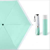 China Golden Coated Metal Shaft Pencil Umbrella Carbon Fiber Ultra Light Feather Umbrella for sale