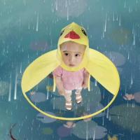 China Custom Logo Printing UFO Transparent Waterproof Poncho for Children Adults Age Group for sale