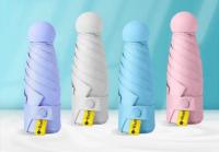 China Pink Umbrella 5 Folding Mini Pocket Capsule Paraguas de Lluvias with Steel Frame for sale