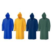 China OXFORD CLOTH Custom Waterproof Thick Heavy Duty PVC Polyester Adult Yellow Raincoat for sale