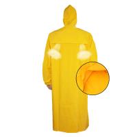 China OXFORD CLOTH Custom Waterproof Thick Heavy Duty PVC Polyester Adult Yellow Raincoat for sale