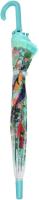 China Japan Style Waterproof Kids Umbrella Full Printing Fiberglass Frame Hook Handle for sale