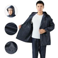 China Custom Logo Work Rain Coat Men's Waterproof Jacket for All-Season Two Piece Rain Suit for sale
