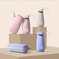 China Custom Logo Mini Portable Umbrella 5 Fold for Sunny Days and Customized Protection for sale