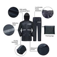 China Custom Logo Work Rain Coat Men's Waterproof Jacket for All-Season Two Piece Rain Suit for sale