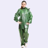 China Rainy Season Essential Rubberized Custom Green Adults Raincoat from Chinese Manufacturers for sale