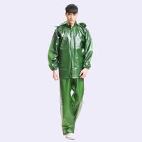 China Rainy Season Essential Rubberized Custom Green Adults Raincoat from Chinese Manufacturers for sale
