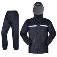 China Upgrade your rain protection Adult raincoat set with custom logo and reflective print for sale