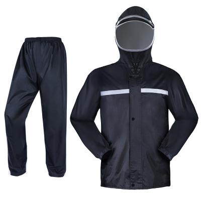 China Upgrade your rain protection Adult raincoat set with custom logo and reflective print for sale