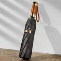 China 106cm Open Diameter Men's Business End Advertising Gift Umbrella with Wooden Handle for sale