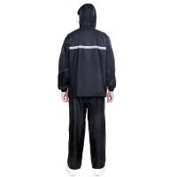 China Upgrade your rain protection Adult raincoat set with custom logo and reflective print for sale