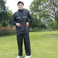 China Upgrade your rain protection Adult raincoat set with custom logo and reflective print for sale