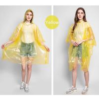 China Waterproof Disposable Raincoat for Women Adults Transparent Colorful Plastic Foldable for sale