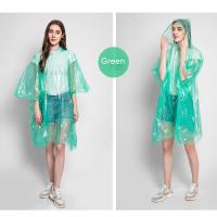 China Waterproof Disposable Raincoat for Women Adults Transparent Colorful Plastic Foldable for sale
