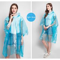 China Waterproof Disposable Raincoat for Women Adults Transparent Colorful Plastic Foldable for sale