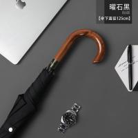 China 27inch Solid Wood Curved Handle Umbrella Large Wind and Rain Protection 8k Custom Logo for sale