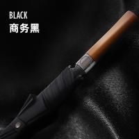 China 27inch Solid Wood Curved Handle Umbrella Large Wind and Rain Protection 8k Custom Logo for sale