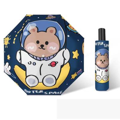 China Astronaut Cartoon Children's Automatic Umbrella for Primary School and Kindergarten for sale