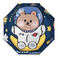 China Astronaut Cartoon Children's Automatic Umbrella for Primary School and Kindergarten for sale