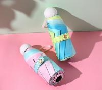 China Novelty Creative Gradient Morandi Color Stylish 50% Folding Sunblock Pocket Umbrella for sale