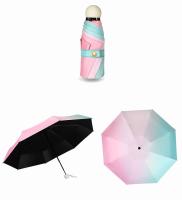 China Novelty Creative Gradient Morandi Color Stylish 50% Folding Sunblock Pocket Umbrella for sale