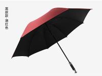 China 190T Pongee Golf Straight Pole Umbrella for Rain and Sun Custom Logo Advertising for sale