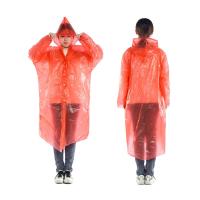 China Adults Glam Design Style Raincoat Transparent Long Disposable Hooded Poncho for sale