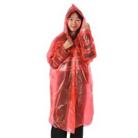China Adults Glam Design Style Raincoat Transparent Long Disposable Hooded Poncho for sale