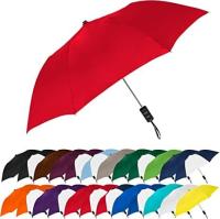 China Reflective Trim Travel Umbrella with LED Flashlight Handle and Fiberglass Safety Frame for sale