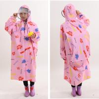 China Transparent Long Raincoat RAINWEAR Two-Brimmed Children's Raincoat with One-Piece Poncho for sale