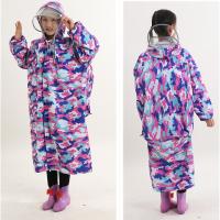 China Transparent Long Raincoat RAINWEAR Two-Brimmed Children's Raincoat with One-Piece Poncho for sale
