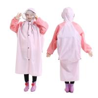 China Transparent Long Raincoat RAINWEAR Two-Brimmed Children's Raincoat with One-Piece Poncho for sale