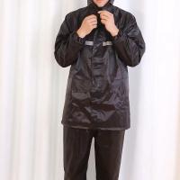 China Customized Black Blue Men's Nylon Polyester PVC Coating Raincoat for Motorcycle Riding for sale