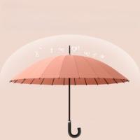 China Large Custom Adve Straight Rod Sunshade 16k Long Handle Automatic Weather Umbrella for sale