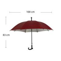 China Elderly Self Protection Walking Stick Umbrella with Customized Designs Logo Printing for sale