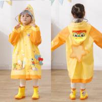 China Outdoor RAINWEAR Cartoon Printed Kids Rain Jacket with Reflective Stripe Girl's Raincoat for sale