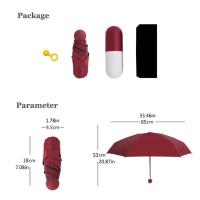 China Five-folding UV Protection Capsule Pocket Super Tiny Umbrella with Full Plate Printing for sale
