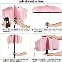 China Metal Shaft Pink Travel Umbrella for Women Sunshade Lightweight Automatic Opening for sale