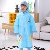 China Children's Raincoat Cartoon Reflective Stripe Raincoat Adults Printed Kids Rain Jacket for sale
