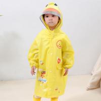 China Children's Raincoat Cartoon Reflective Stripe Raincoat Adults Printed Kids Rain Jacket for sale