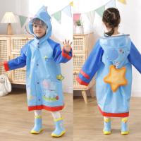 China Children's Raincoat Cartoon Reflective Stripe Raincoat Adults Printed Kids Rain Jacket for sale