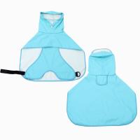 China Poncho Style Waterproof Reflective Dog Raincoat with Harness Opening and Poop Bag Pocket for sale