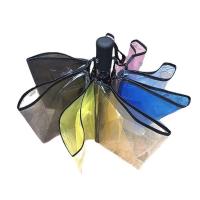 China Female Small Fresh Parasol Three-folding Umbrella 2023 Rainbow Transparent 21 Inches*8k for sale