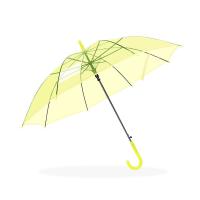 China Simple and Stylish Transparent Umbrella for Female Students PVC Panel Fiberglass Frame for sale