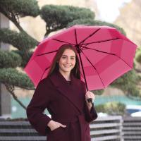 China 23 Inches*10k Rose Powder Color False Double Canopy Travel Umbrella for Easy Handling for sale